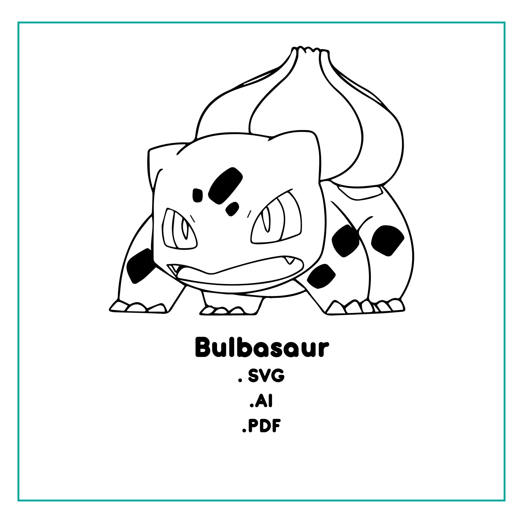 VECTOR BULBASAUR .svg .ai .pdf | Etsy