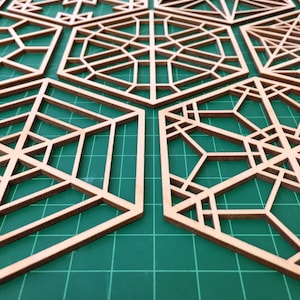 Japanese Kumiko Coasters Digital Bundle B: Set of 12 Designs, Plus 1 ...