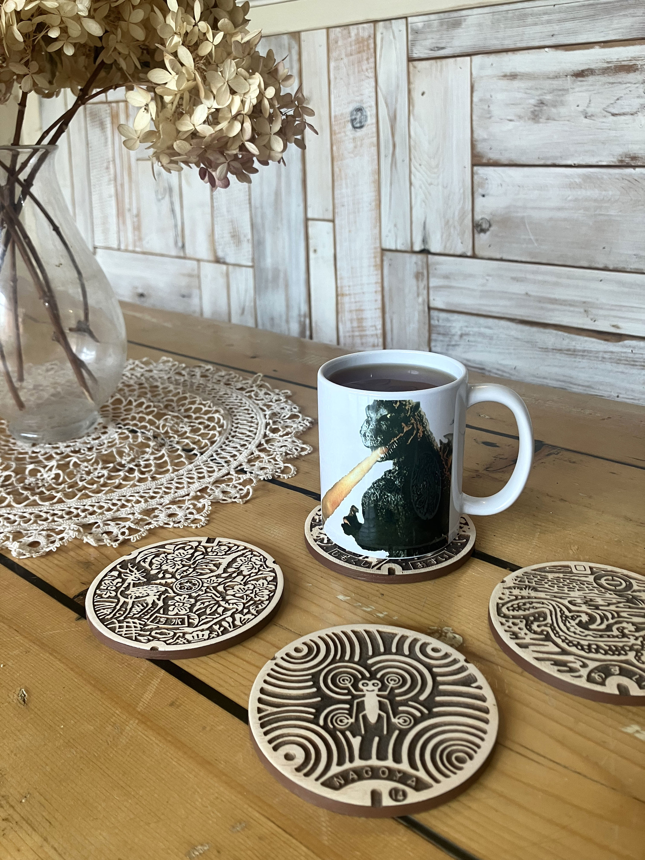 Japanese Manhole Cover Coasters Digital Bundle C: Set of 4 Designs ...