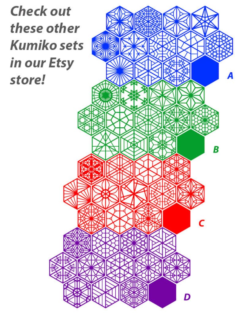 Japanese Kumiko Coasters Digital Bundle E: Set of 12 Designs, Plus 1 ...