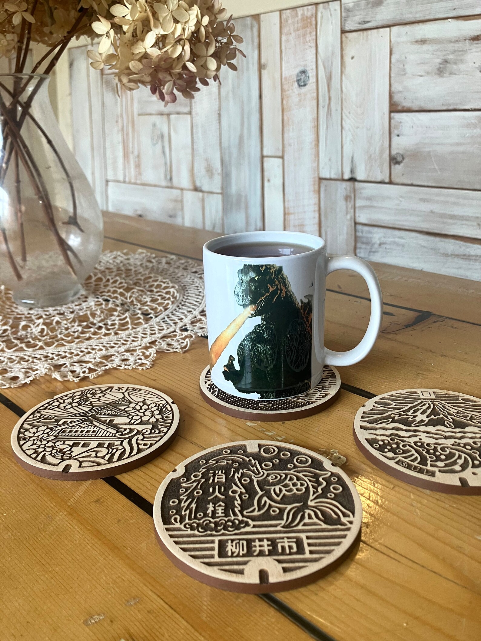 Japanese Manhole Cover Coasters Digital Bundle A: Set of 4 Designs ...