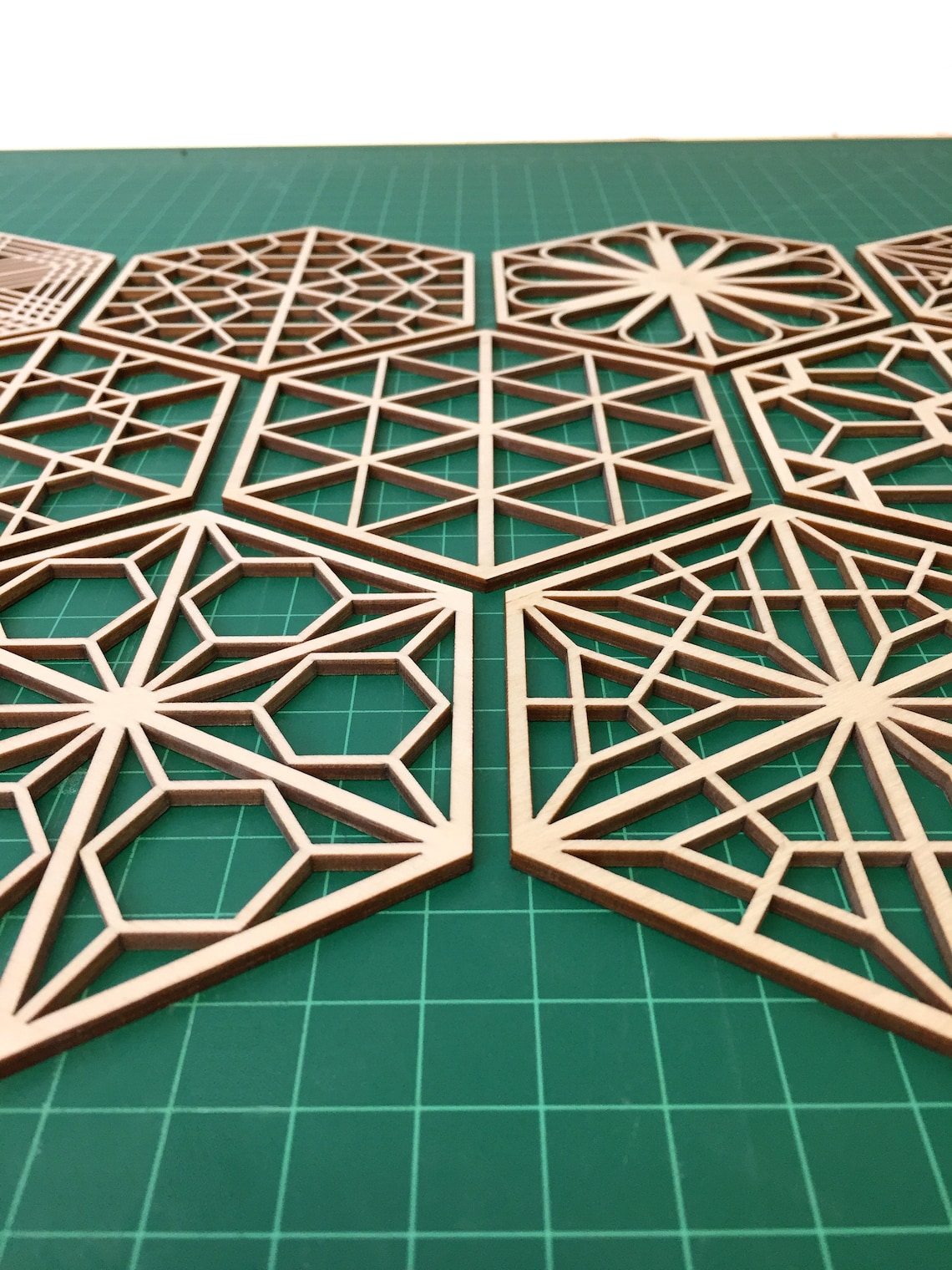 Japanese Kumiko Coasters Digital Bundle E: Set of 12 Designs, Plus 1 ...