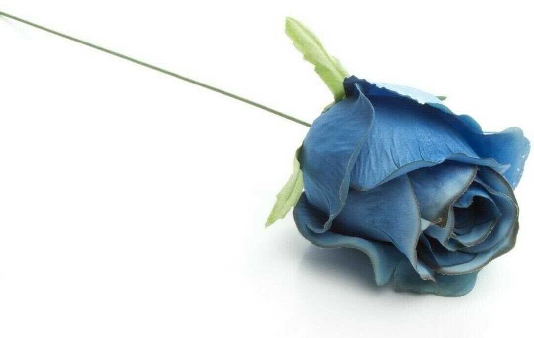 12 X Blue Silk Roses Artificial Flowers. Wedding Home Decor Home ...