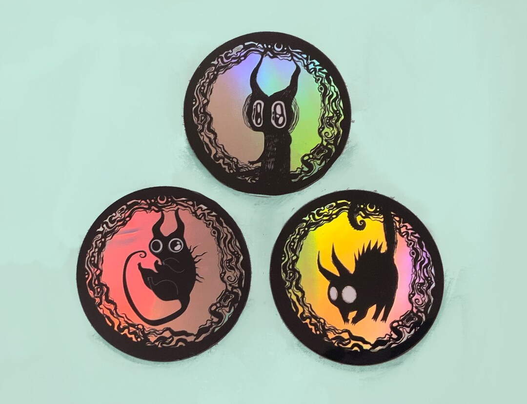 SET OF 3 Isolation Monster H HOLOGRAPHIC Stickers 5cm - Etsy