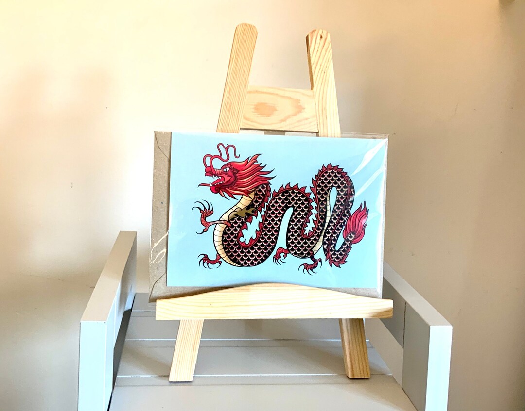 Dragon Birthday/thank You/greetings Card - Etsy