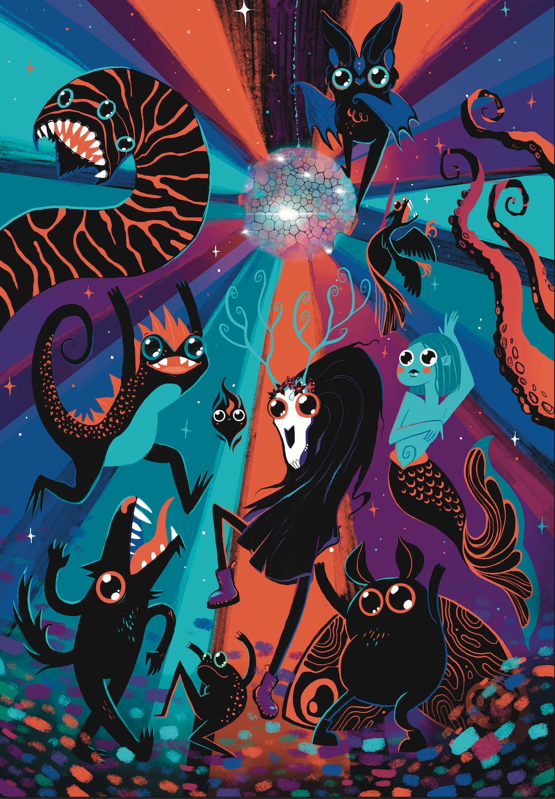 Cryptid Disco Mounted A5 Print - Etsy