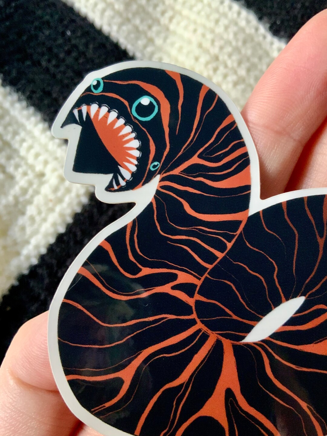 MONGOLIAN DEATH WORM Clear Vinyl Sticker 8cm Cryptid Disco - Etsy