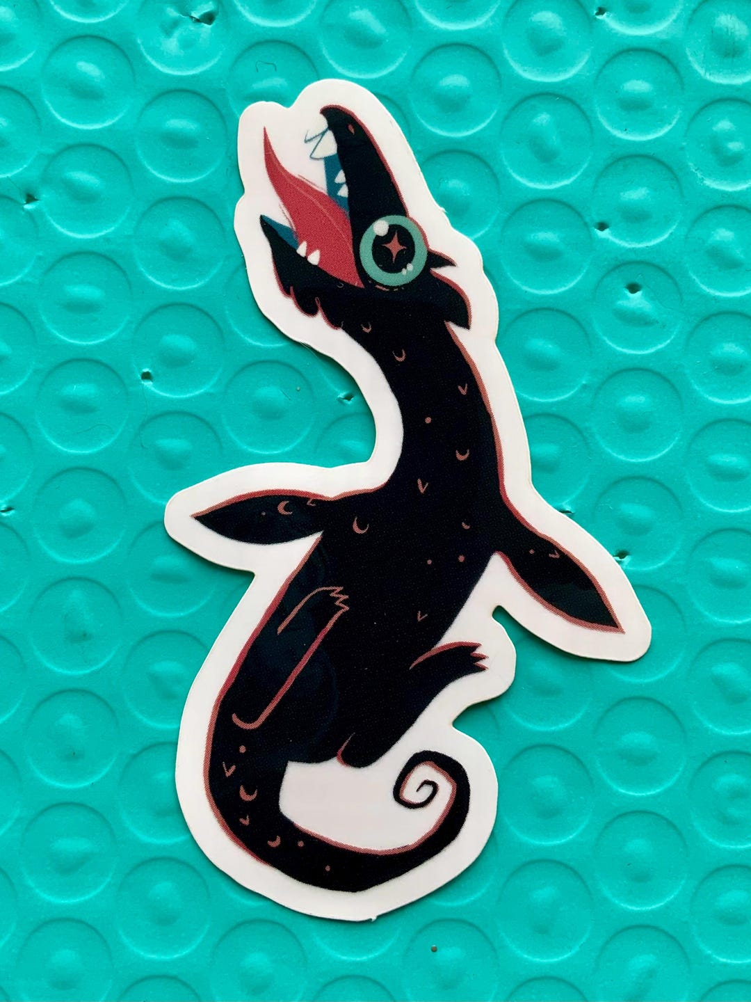 NESSIE Clear Vinyl Sticker 8cm Cryptid Disco - Etsy
