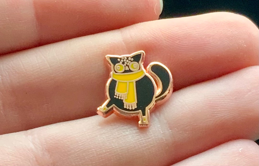 Tiny CAT Mini Pin “A Cat Called October” 15mm - Etsy