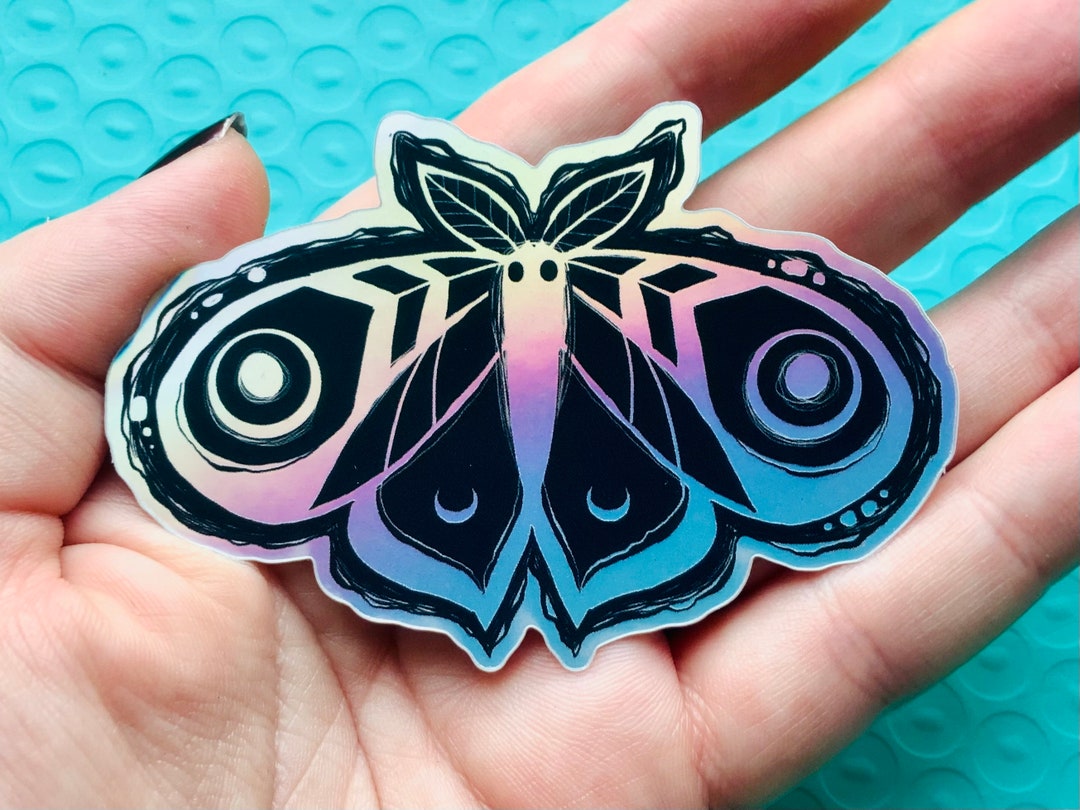 Cute Holographic MOTH Gothic Butterfly Sticker -wild Wood Collection - Etsy