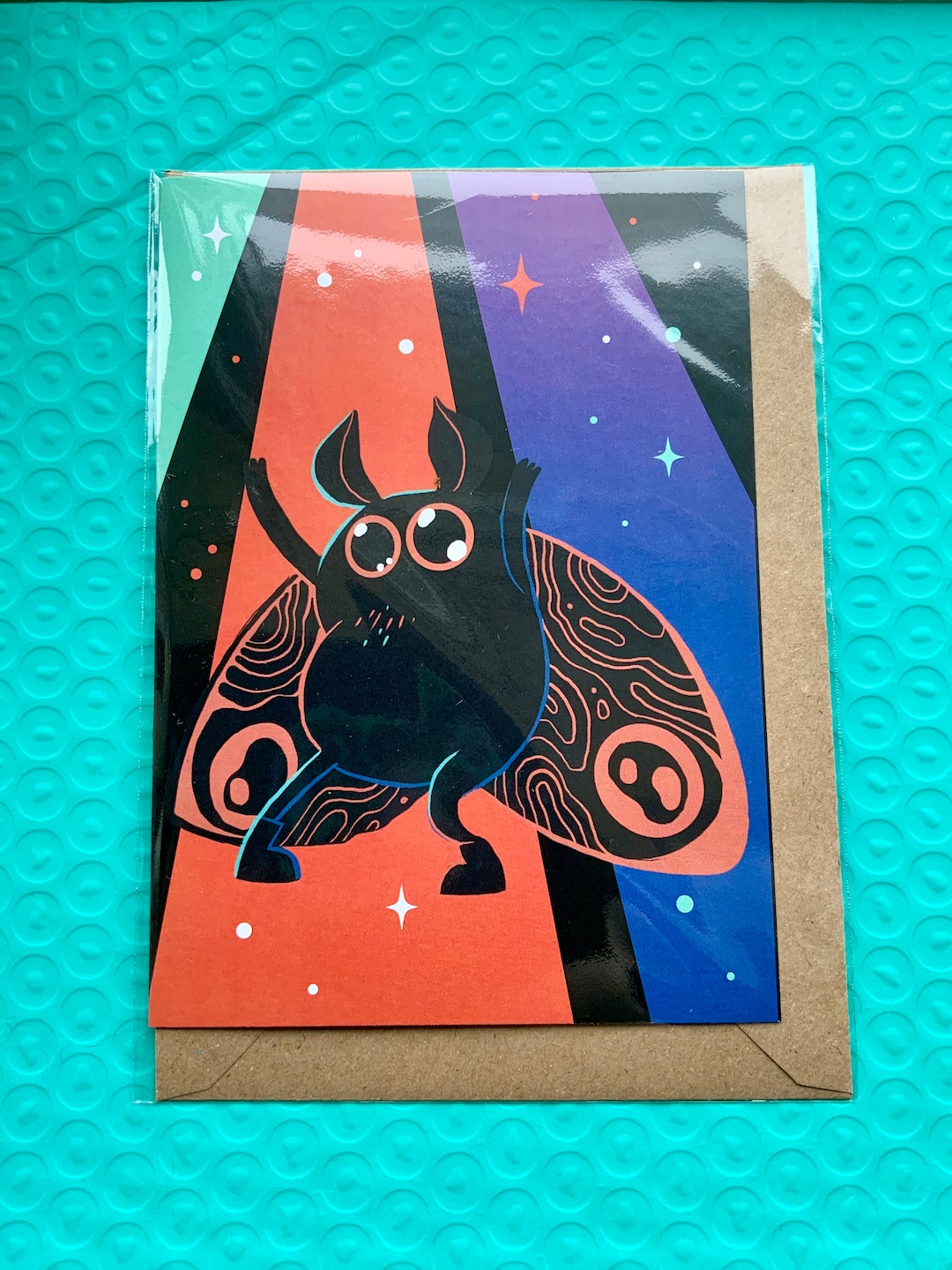 Mothman Birthday/thank You/greetings Cards Cryptid Disco - Etsy