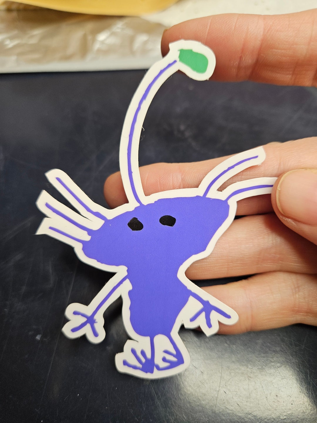 Cute Purple Creature and Dog Nut Stickers. the Dog Donut - Etsy