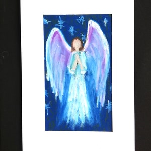 Angel Oil Pastel Painting, Original Affordable Oil Pastel Abstract ...