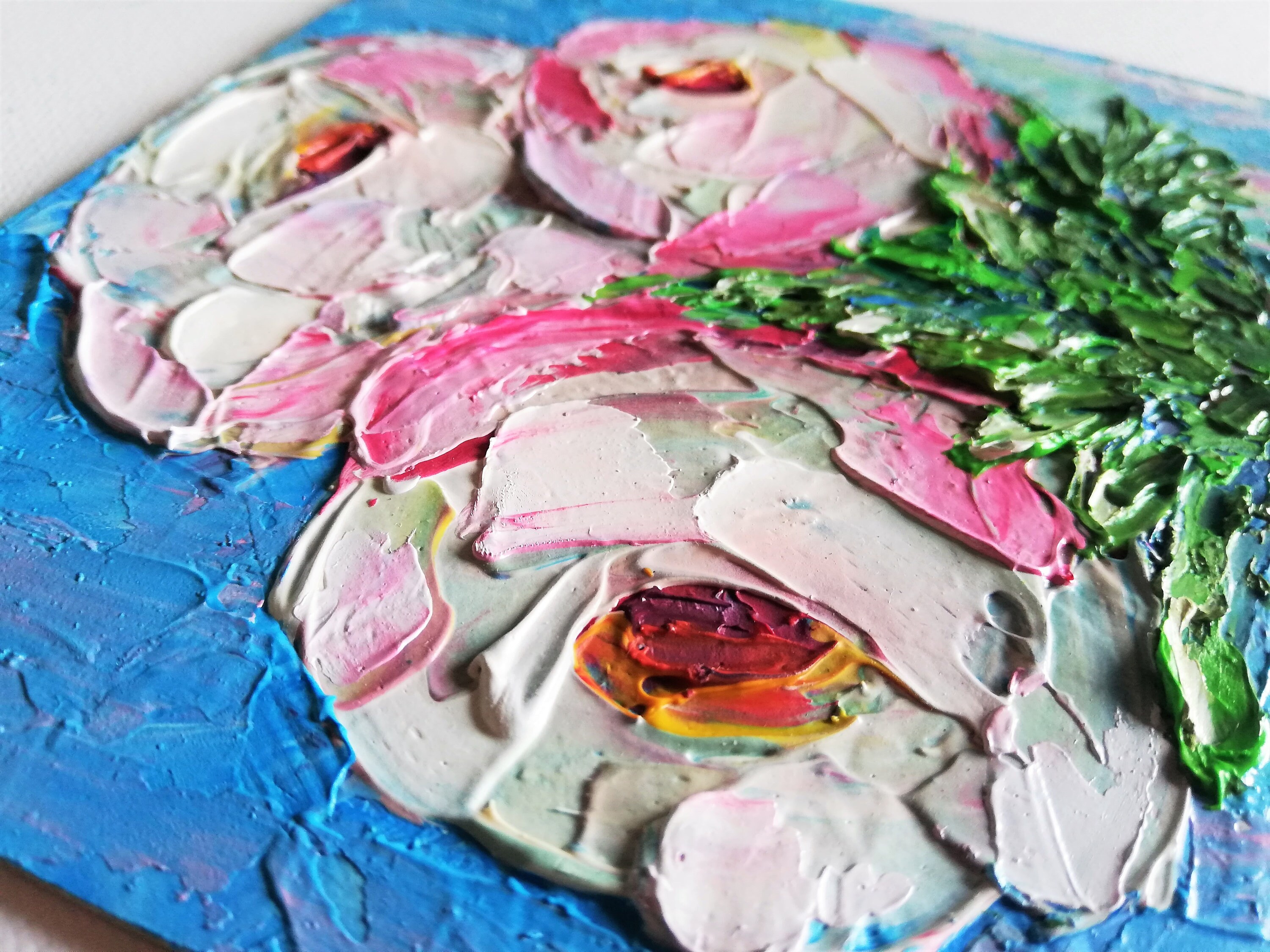 Roses Original Art Bouquet of Roses Oil Painting Flower Wall - Etsy