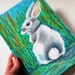 Rabbit Oil Painting Easter Bunny Original Art Oil Pastel Drawing Rabbit ...