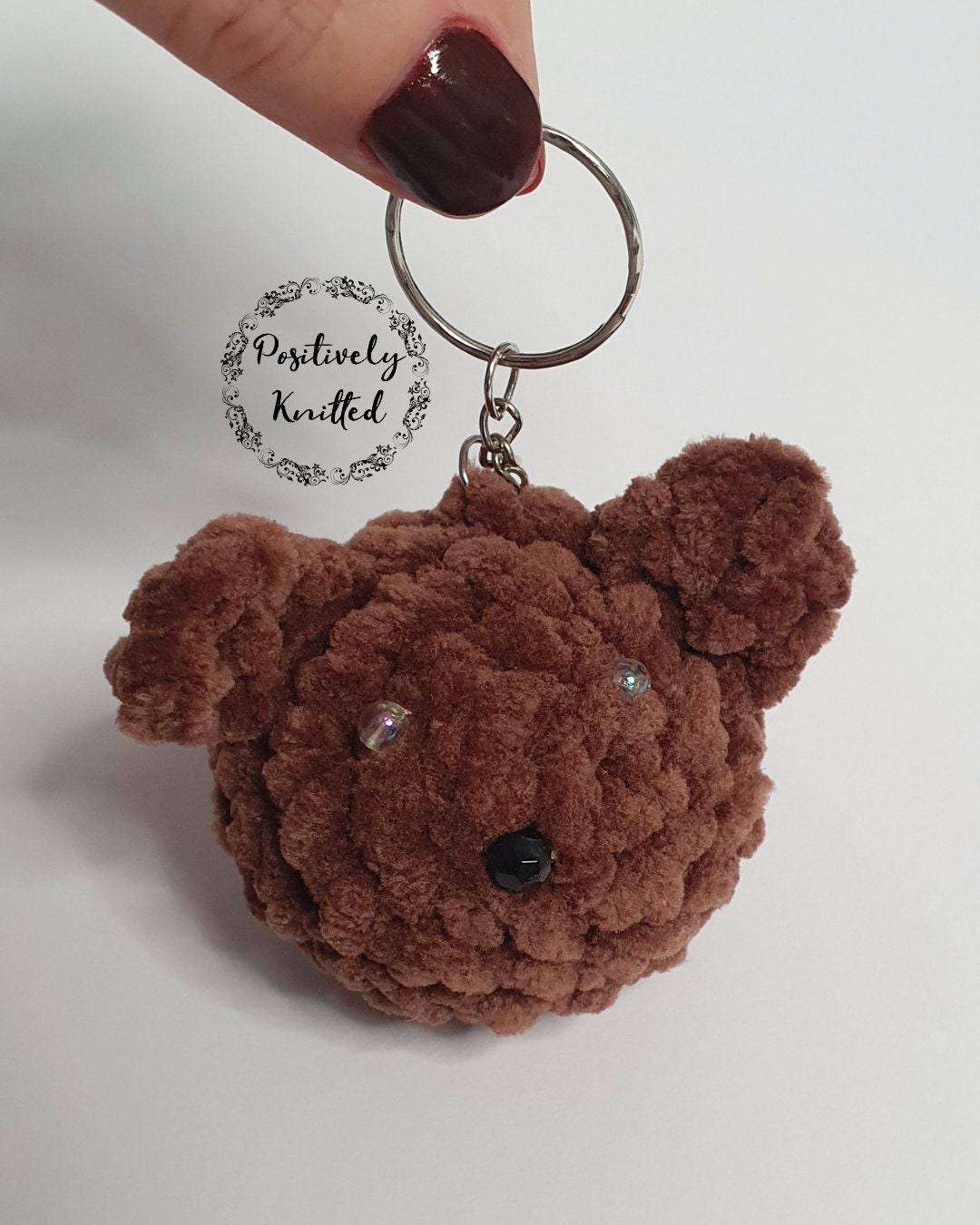 Teddy Bear Keyring, Velvet Soft Keyring, Crocheted Teddy Keyring, Teddy ...
