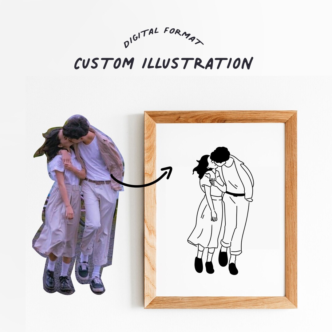 Digital Line Drawing, Digital Minimalist Drawing, Custom Minimalist ...