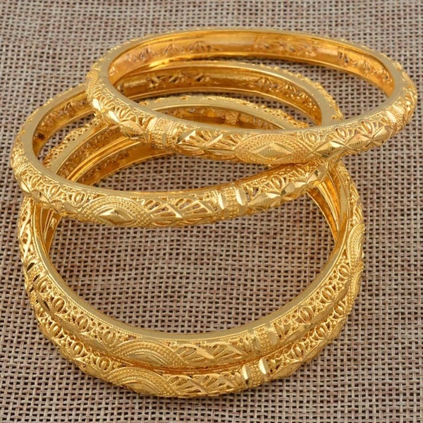 Gold Bangles - Etsy
