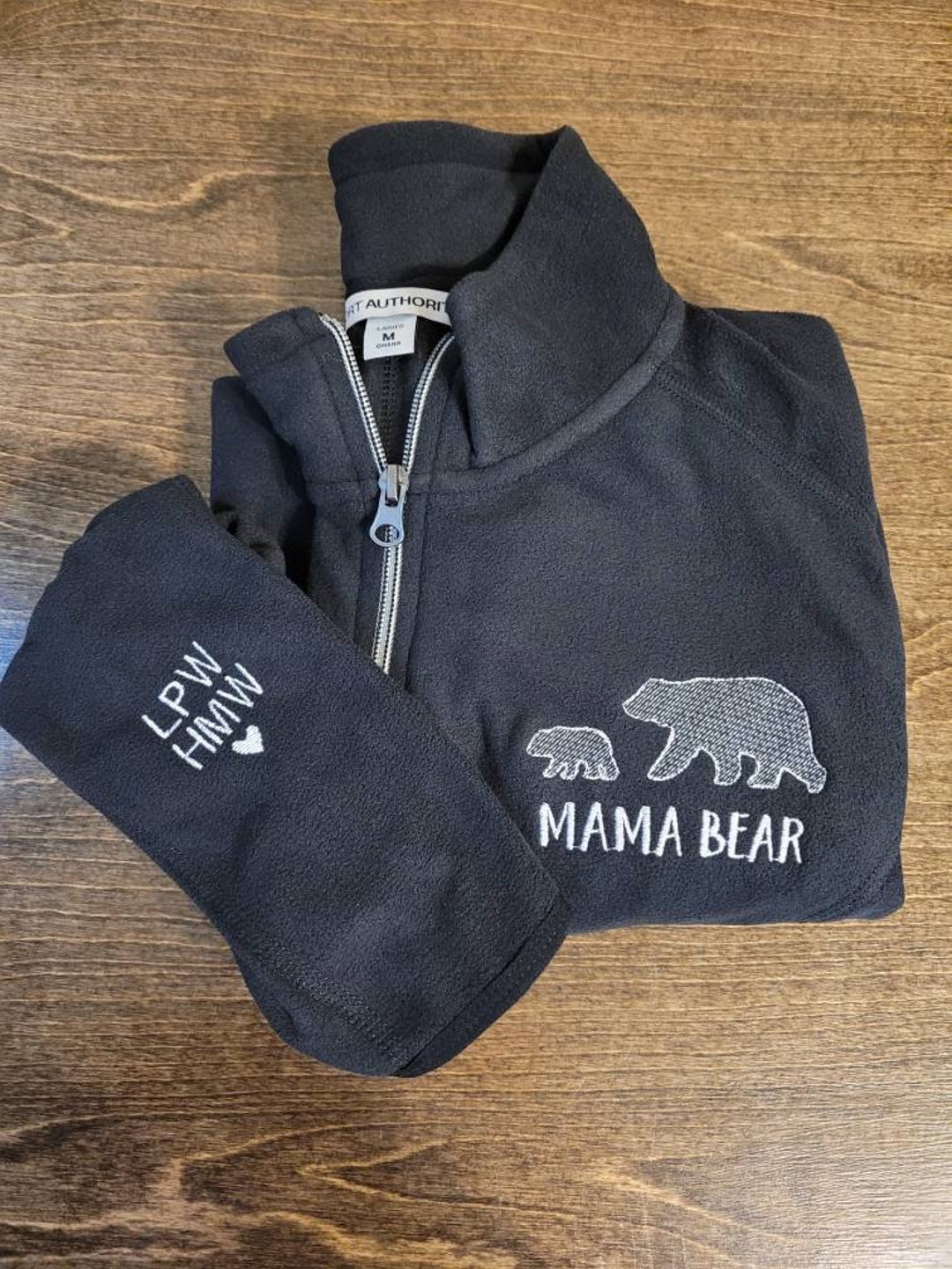 MAMA & BABY BEAR Microfleece 1/2 Zip Pullover Jackets, Mom Attire ...