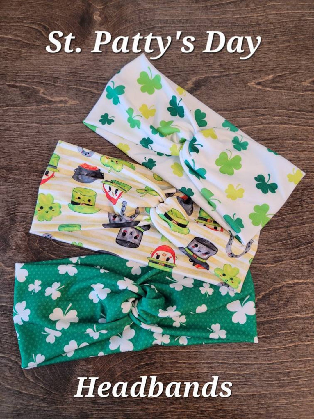 ST. PATTY'S DAY Headbands - Twisttop Turban Soft Stretchy Fabric ...
