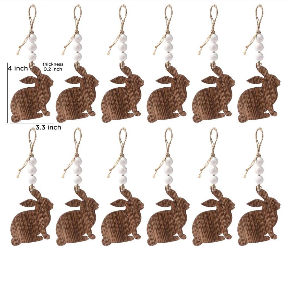 Personalized Wooden Bunny Rabbit Gift Tags Custom , Easter Bunny ...