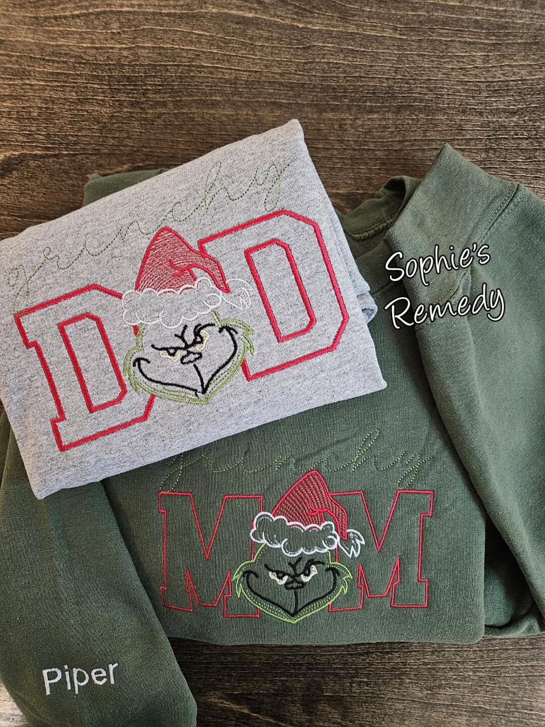 Christmas Matching GRINCH MOM and DAD Crewneck Sweatshirts, Holiday ...