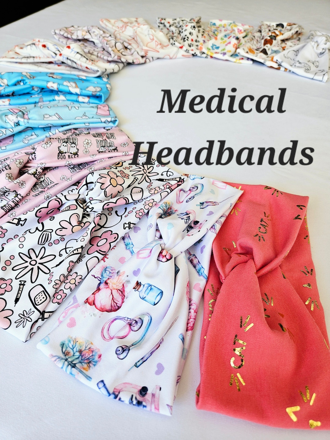 Career / MEDICAL Twist Top Turban Headbands- Soft Stretchy Fabric ...