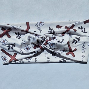 GOD JESUS Headbands - Twist Top Turban Soft Stretchy Fabric Headbands ...