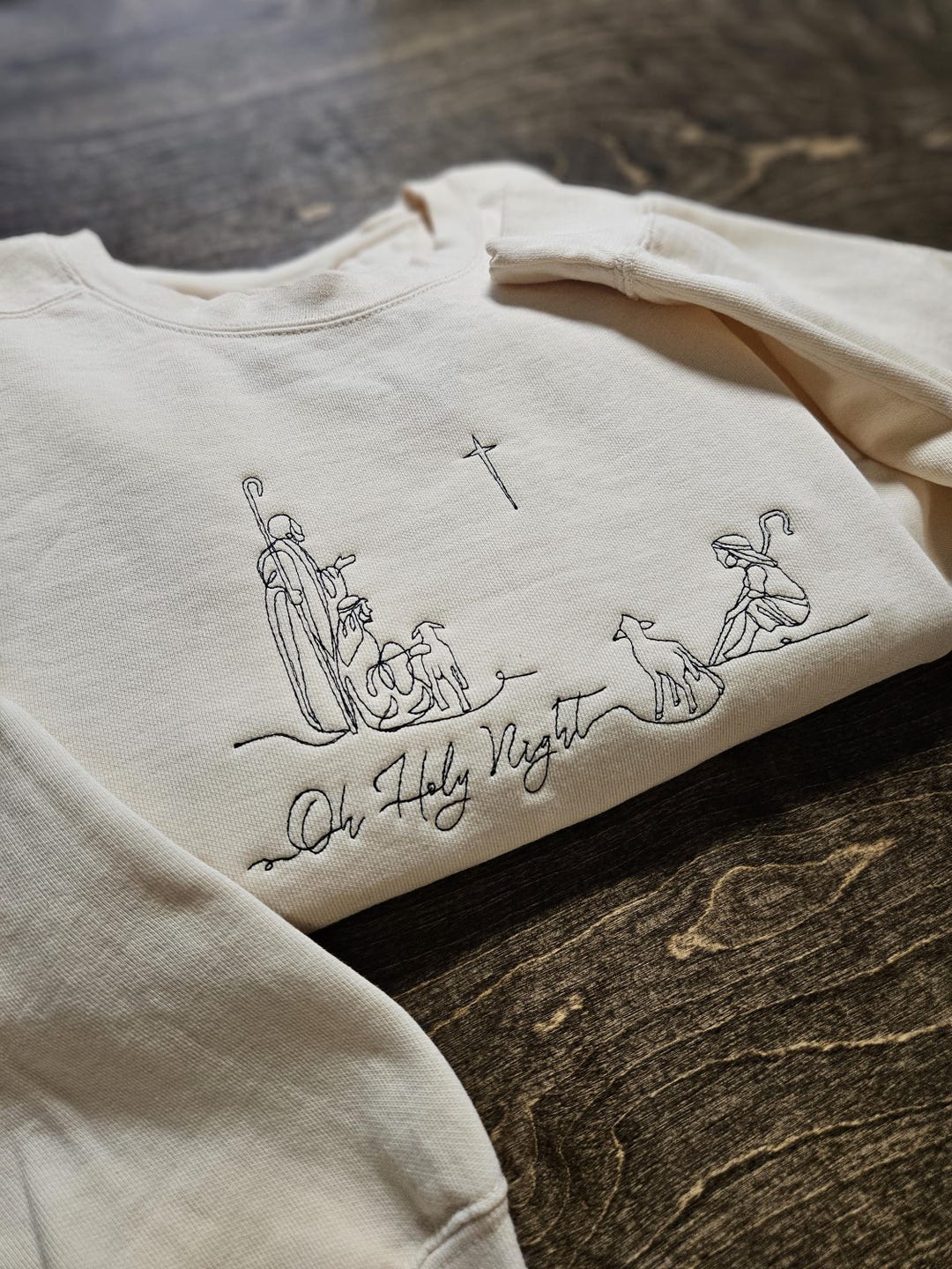 Christmas Oh HOLY NIGHT Jesus Crewneck Sweatshirts, Holiday Sweater ...