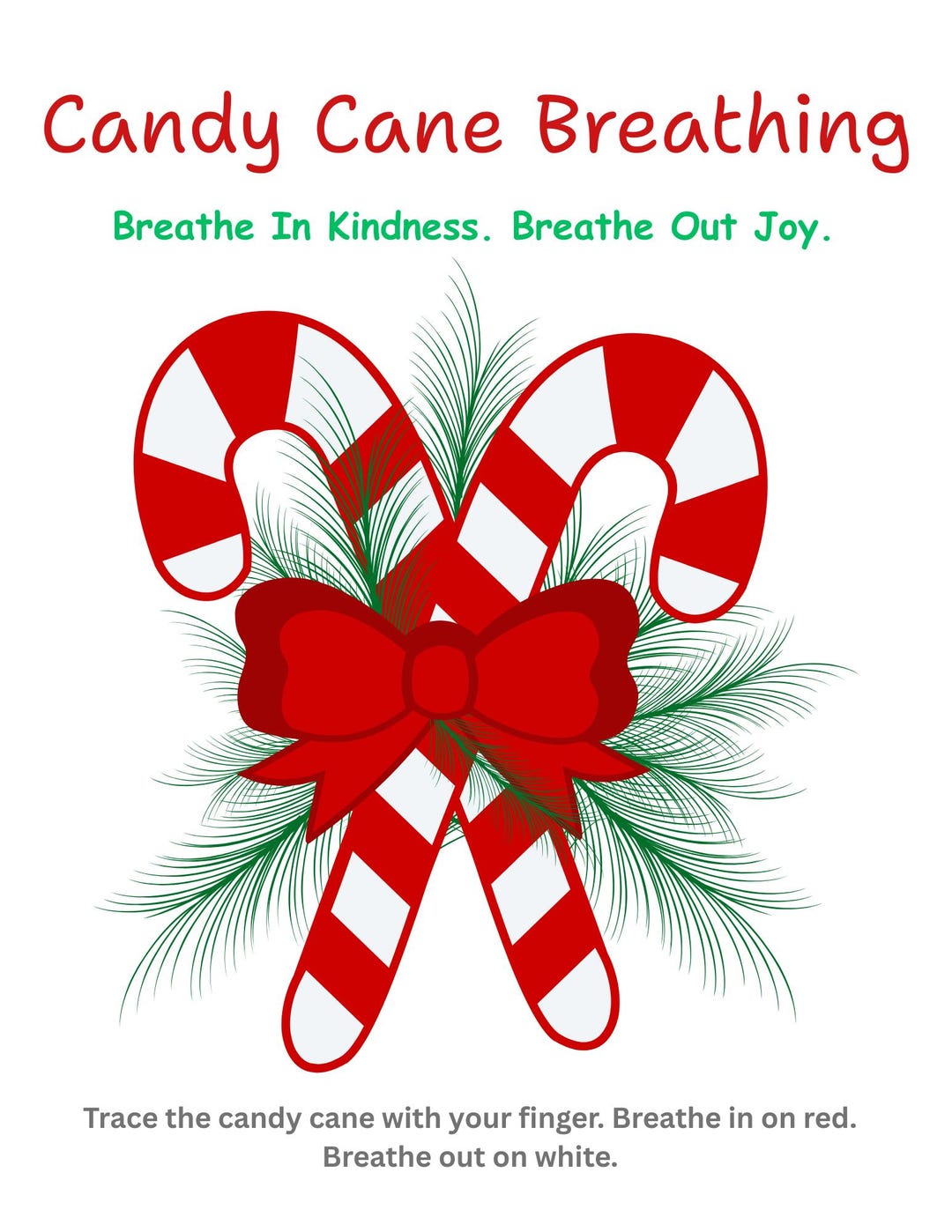 Candy Cane Breathing – Printable Christmas Breathing Exercise - Etsy