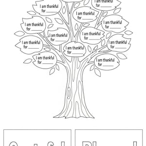 I Am Thankful For…” Coloring Page | Gratitude Tree Printable - Etsy