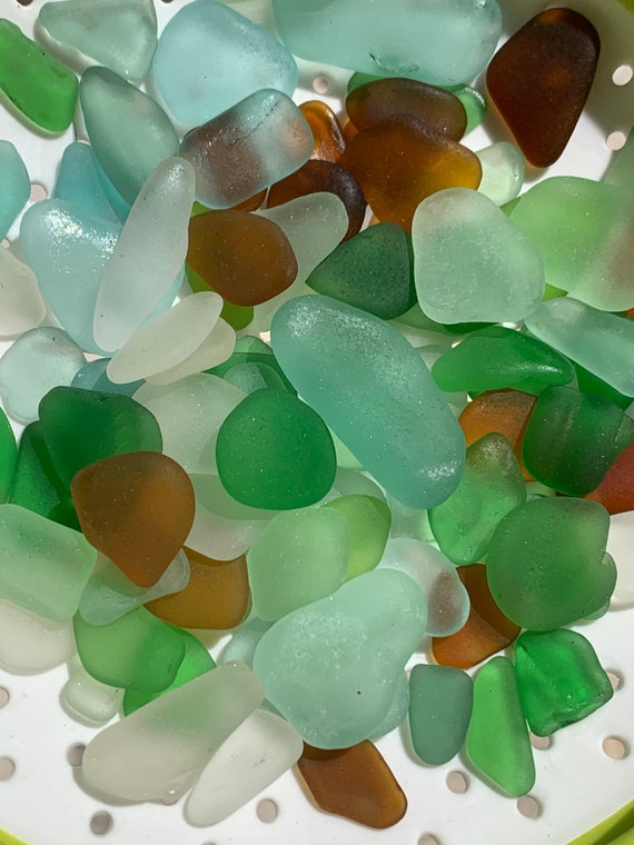 GENUINE Seaglass Natural Beach Tumbled Mixed Colors - Etsy