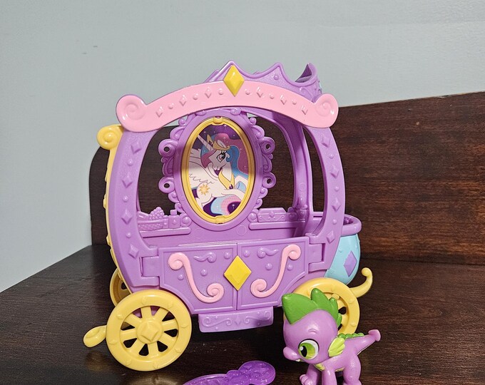 My Little Pony Princess Celestia Carriage and Spike, Canterlot Castle ...
