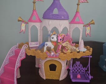 My Little Pony G4 Friendship is Magic "crystal Empire Castle With Princess Cadance & Baby Flurry ...