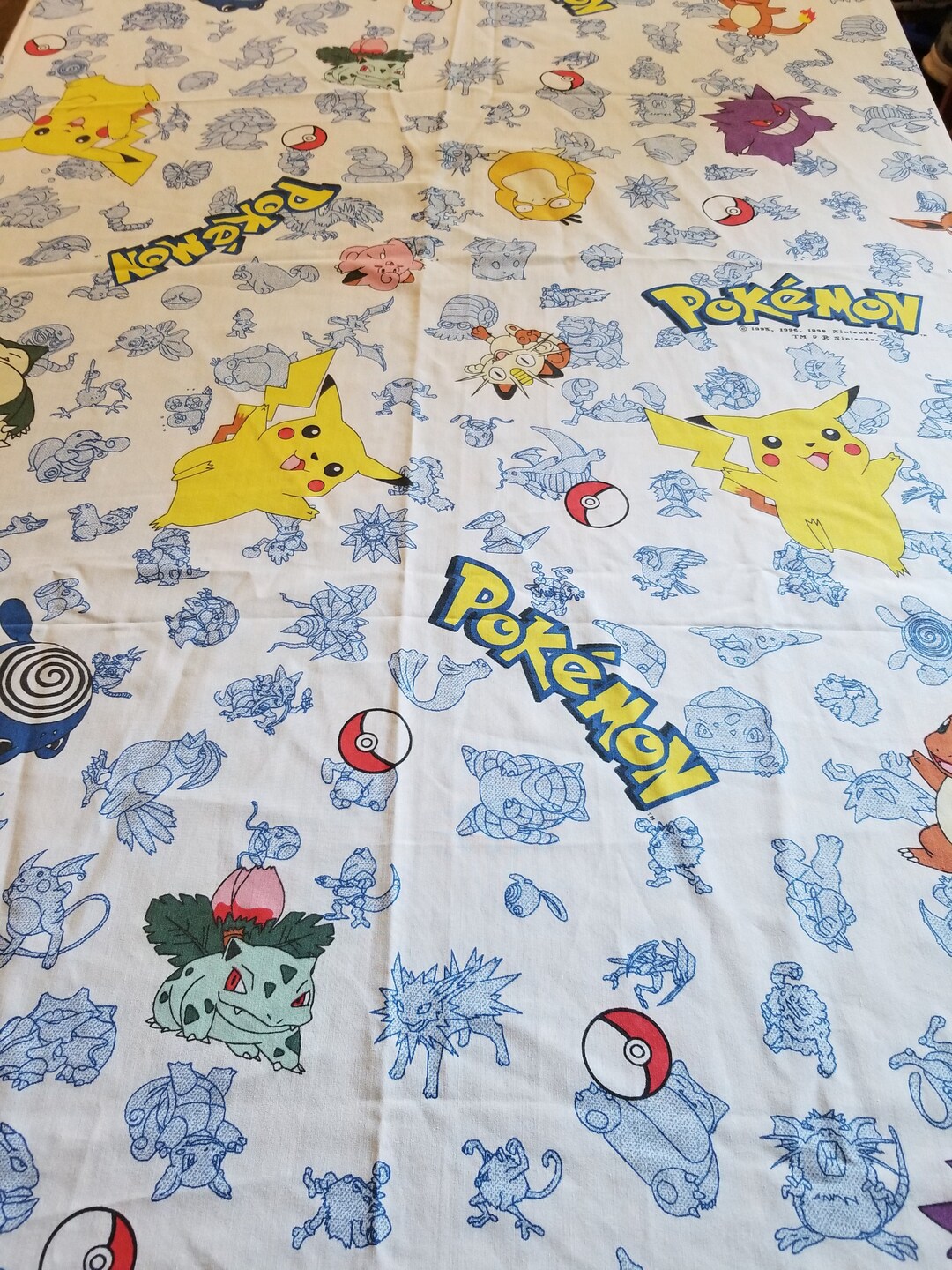 Pokemon Twin Flat Bed Sheet Etsy