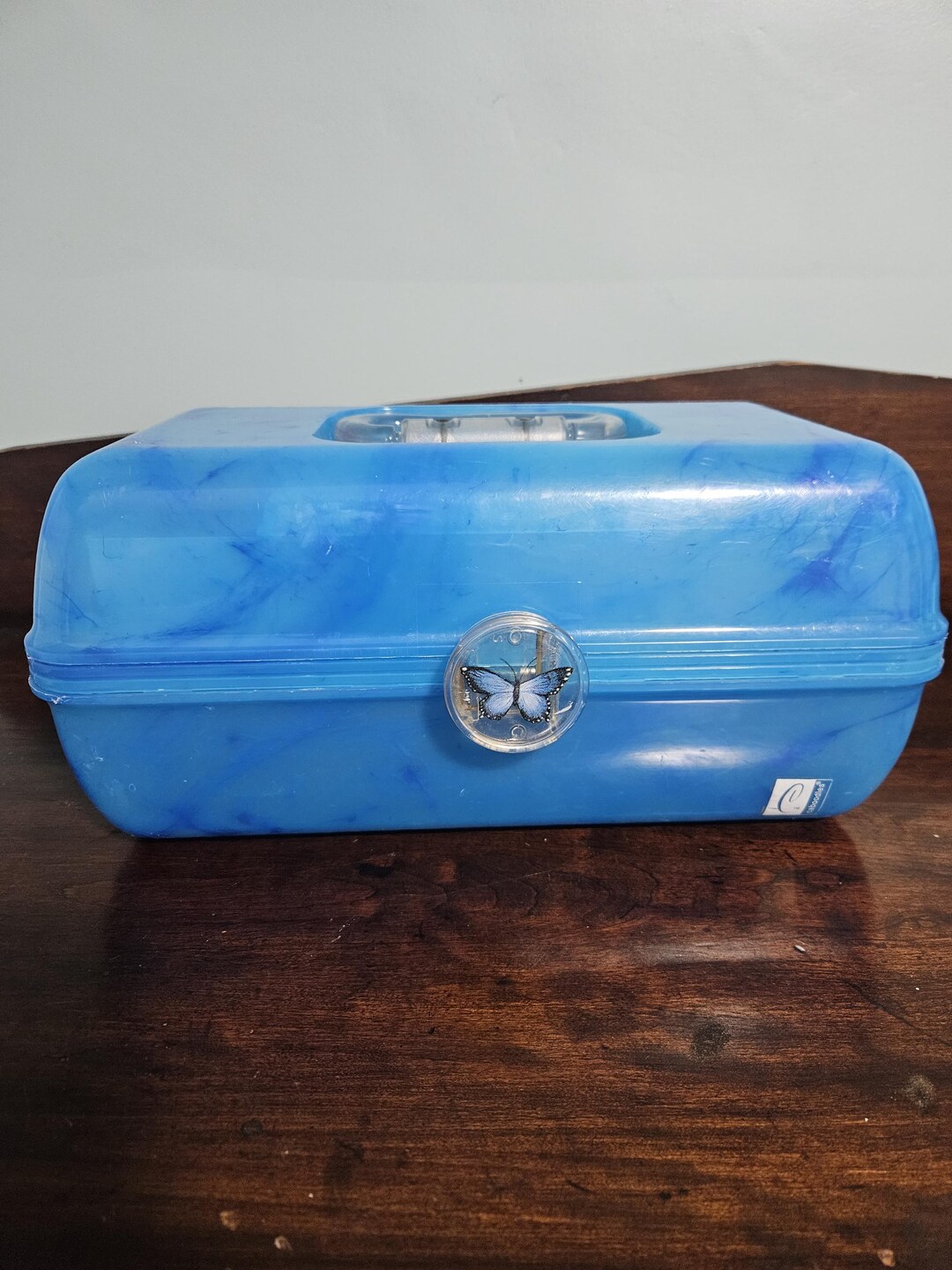 Caboodles Vintage Blue Marble! - Etsy
