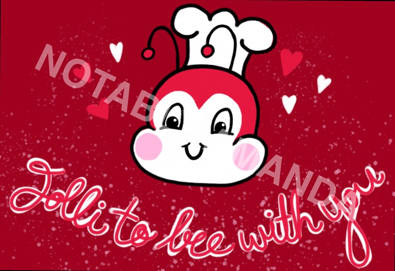 PRINTABLE Jollibee Valentine's Day Card, Filipino, Instant Download PDF ...