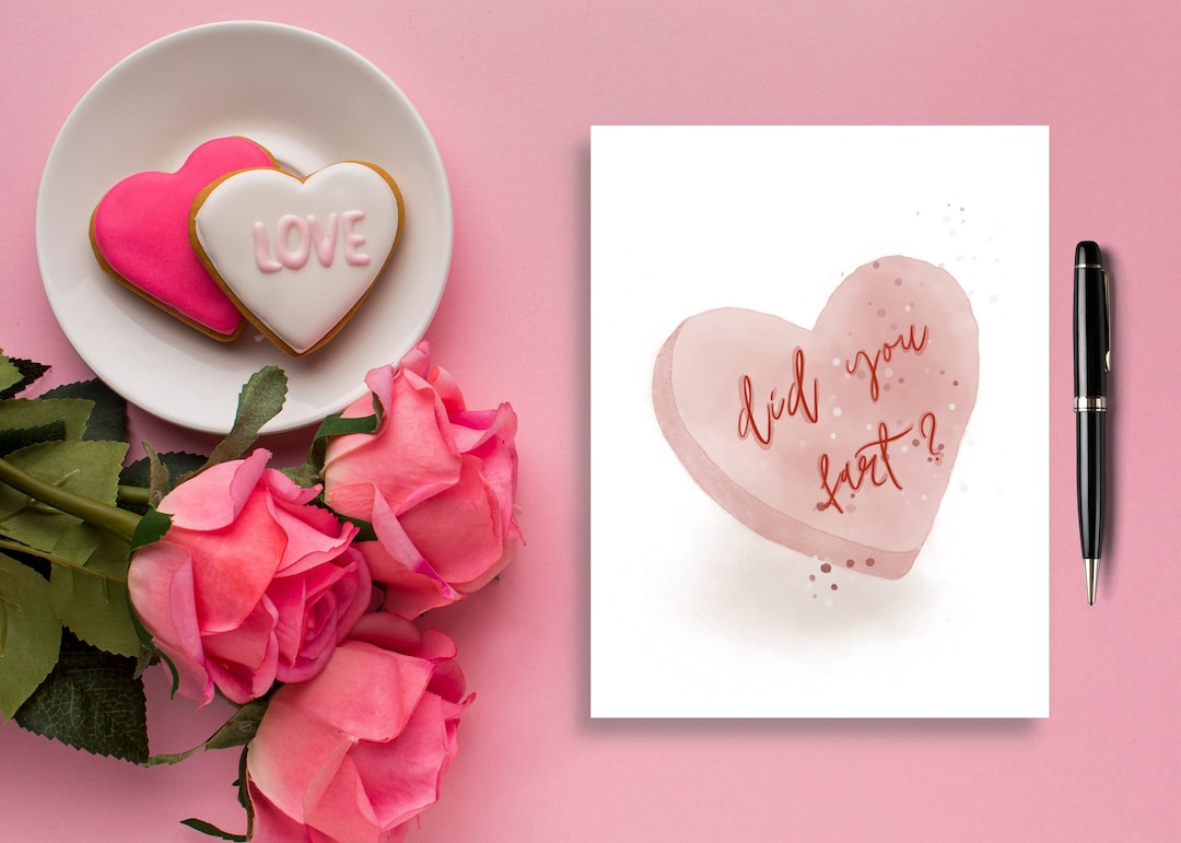 PRINTABLE Valentine's Day Card, Did You Fart Card, Candy Heart Card ...