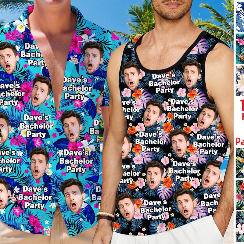 Face Printed Tank Top - Etsy