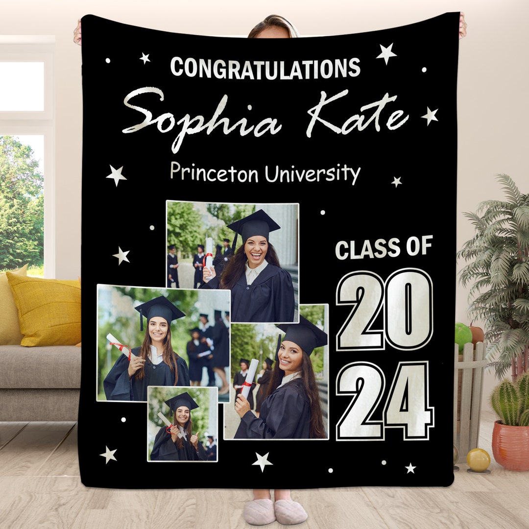 Custom 2024 Graduation Blanket, Personalized Graduation Blanket for ...