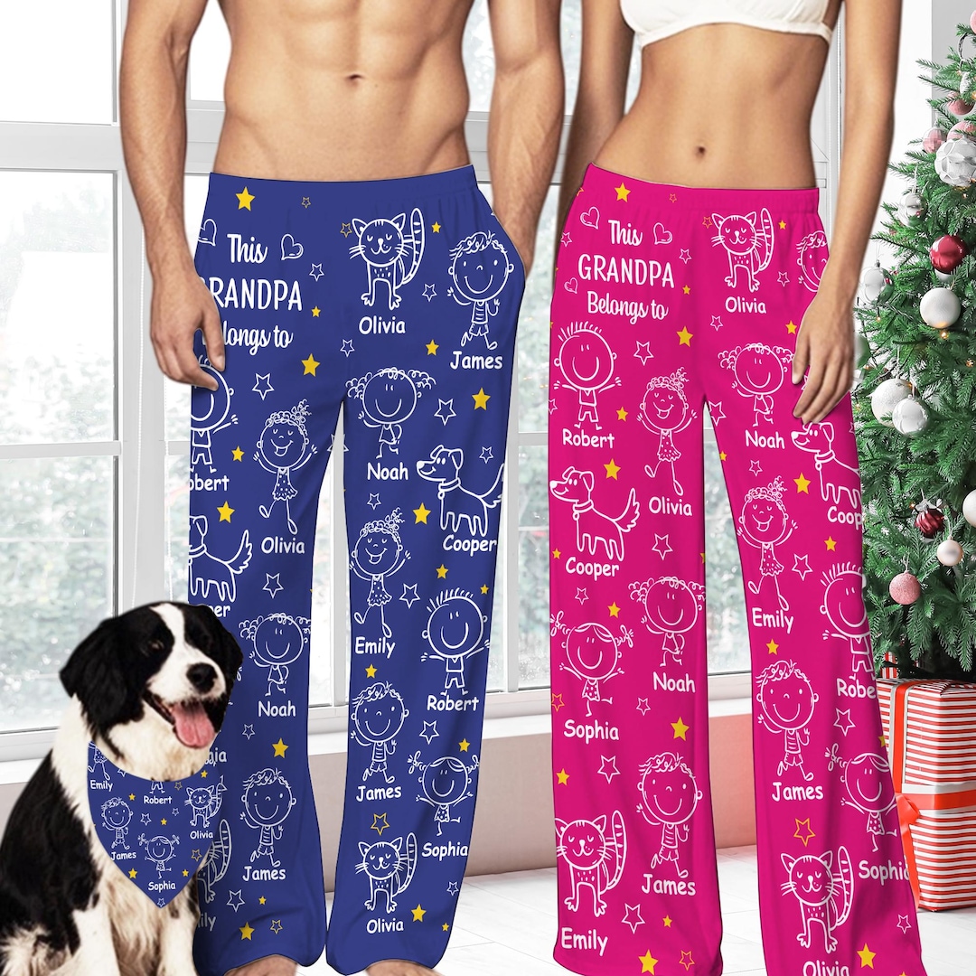 Custom Stick Figure Family Name Pajamas: Belongs to Pajama Pants ...