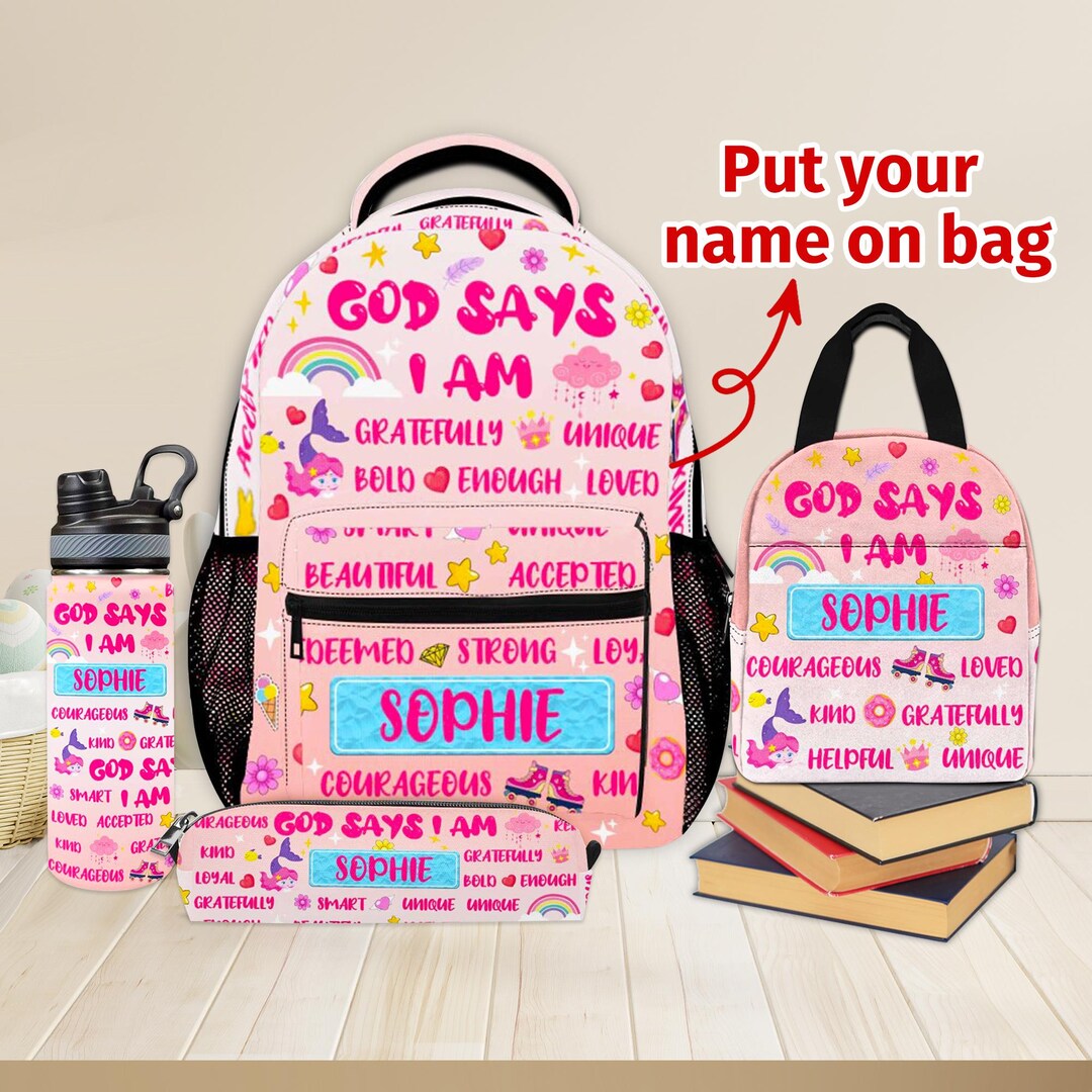 Personalized Girl Backpack: Custom Name Bookbag for Toddler - Etsy