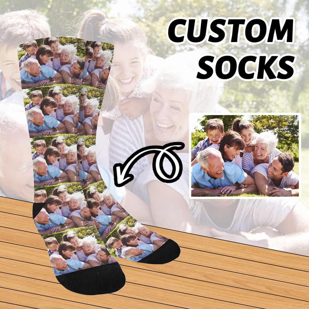 Custom Photos Socks, Socks With Picture for Men and Women, Group Photos ...