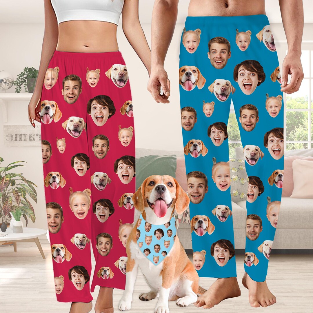 Custom Face Pajama Pants: Personalized Photo Trousers, Birthday ...