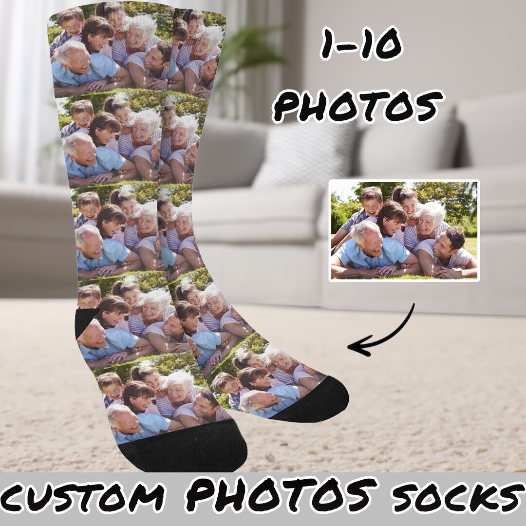 Custom Photos Socks, Socks With Picture for Men and Women, Group Photos ...