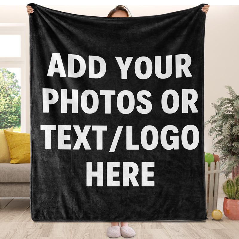 My Logo on Blanket - Etsy