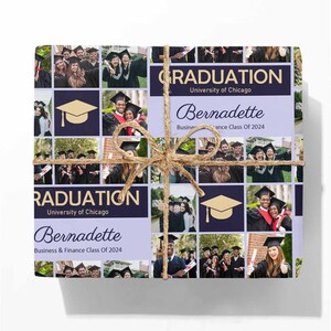 Custom Graduation Photos Wrapping Paper, Personalized Wrapping Paper ...