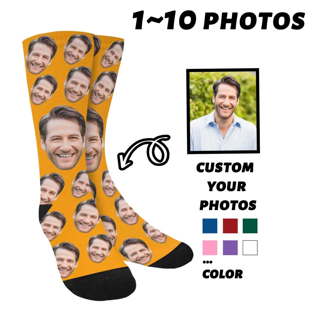 Custom Picture Socks , Personalized Face Socks for Women and Men, Funny ...