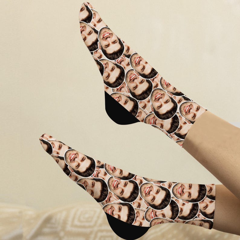 Custom Father's Day Photo Socks: Personalized Dad Gift - Etsy