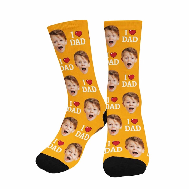 Custom Father's Day Photo Socks: Personalized Dad Gift - Etsy